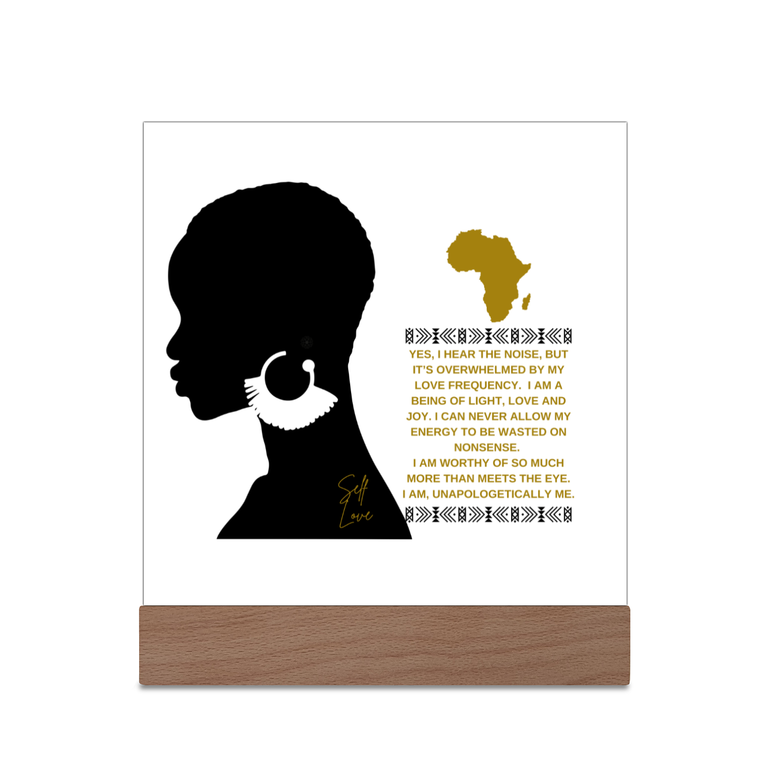 Unapologetically Me - Acrylic Plaque With Illuminated Wooden Base ...